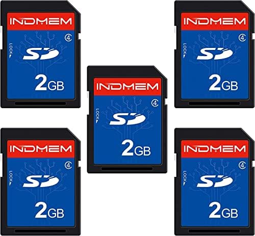 5 Pack SD Card 2GB Class 4 Flash Memory Card 2G SLC Standard Secure ...