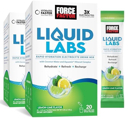 Amazon.com: FORCE FACTOR Liquid Labs Electrolytes Powder, Hydration ...
