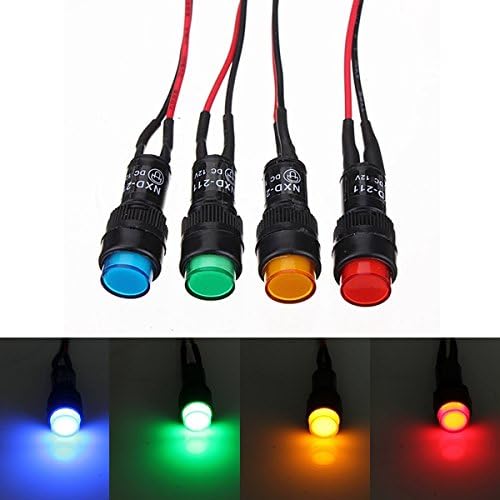 Amazon.com: 1pcs 10mm Universal Indicator Dash Panel Warning Light Lamp ...