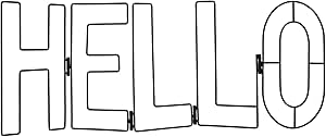 Amazon.com: MyGift Hello Modern Black Wire Sign - Stylish Tabletop ...