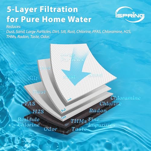 iSpring Whole House Water Filter System, Reduces Chloramine, PFAS ...