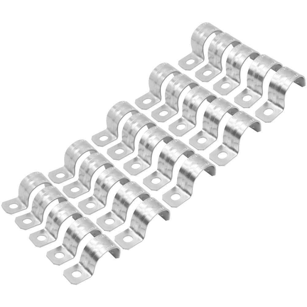 Snapklik.com : AIRTAK 25 Pcs 1 Hole 1 Inch Zinc-Plated Steel Pipe Clamp