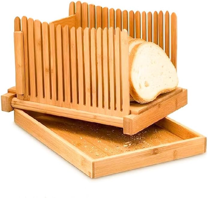 Amazon.com: Bambüsi Bread Slicer for Homemade Bread - Bamboo Bread ...