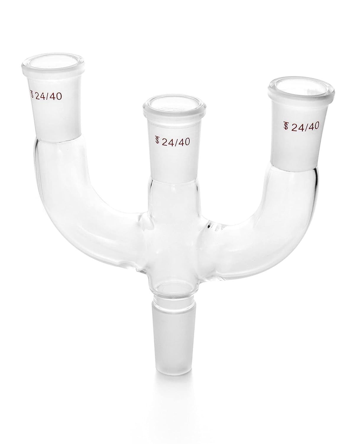 QWORK Claisen 4 Way Distillation Adapter, with 24/40 Joints, 1 Piece ...