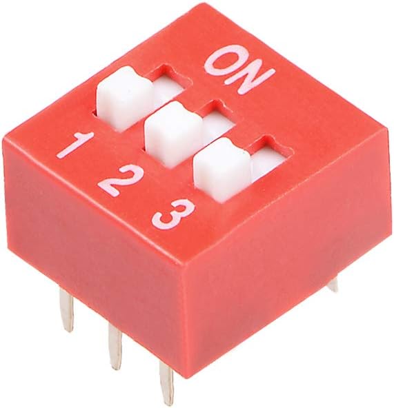 Amazon.com: uxcell 50 Pcs Red DIP Switch 1 2 3 Positions 2.54mm Pitch ...