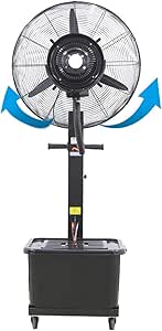 Amazon.com: RDHDXAMT Large Misting Fan with 90 Degree Oscillation 11 ...