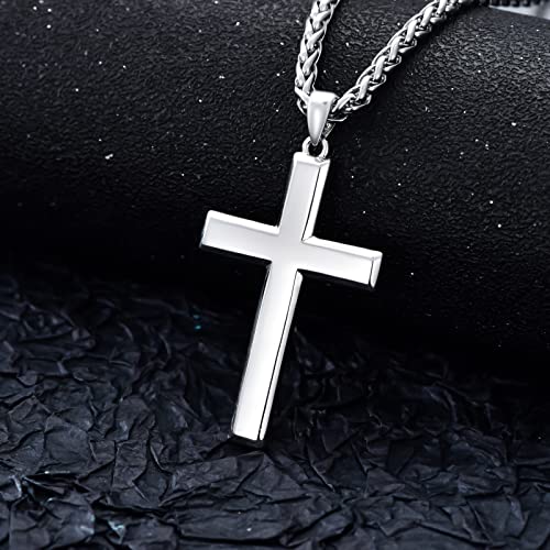 Snapklik.com : Pure Silver Cross Necklaces For Men 925 Sterling Silver ...