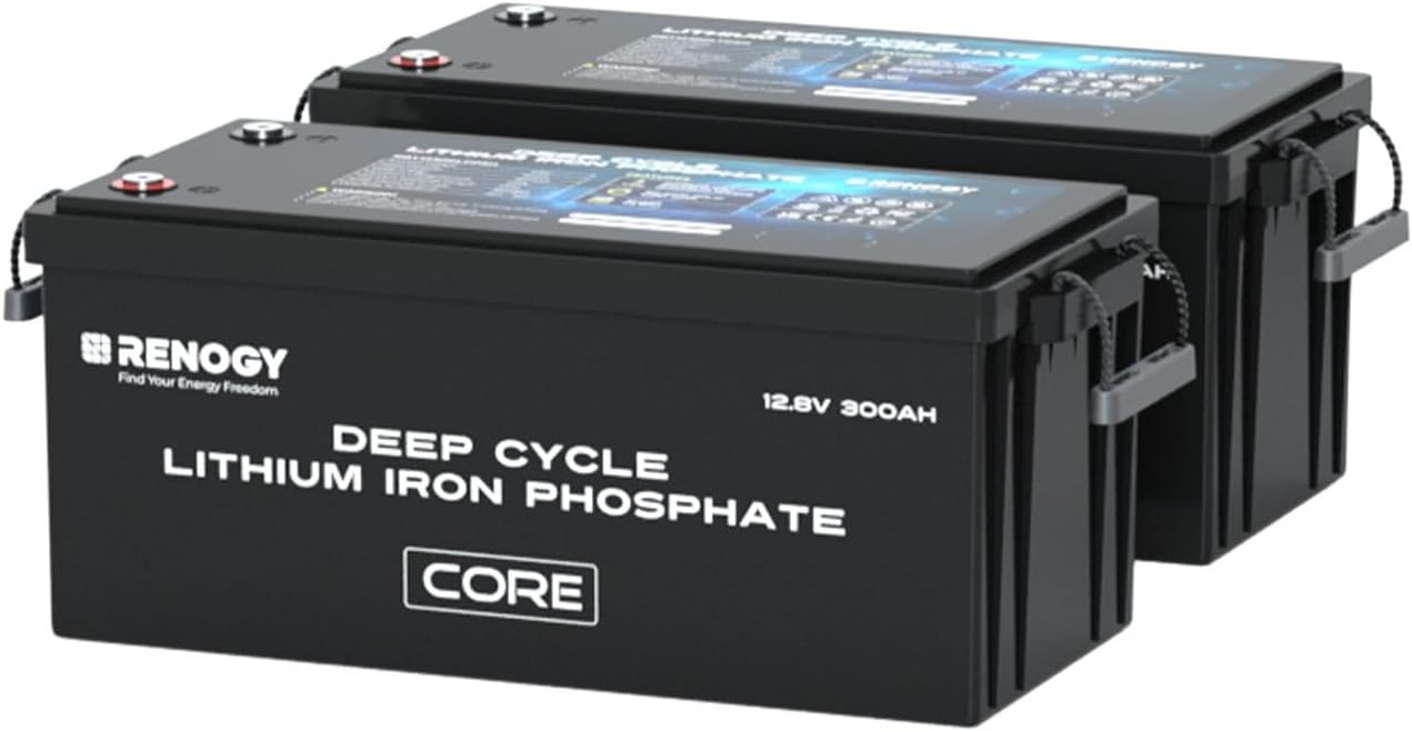 Renogy (2 Pack) 12V 24V 48V 300Ah LiFePO4 Core Series Deep Cycle ...