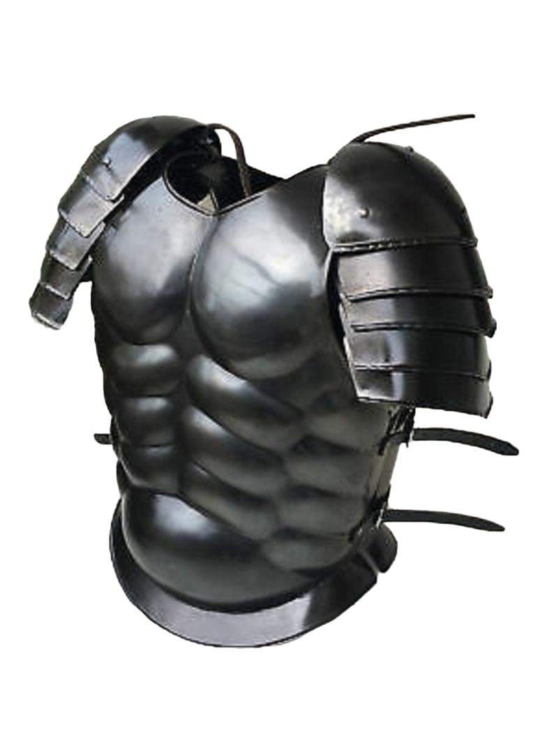 Amazon.com: Black Roman Muscle Armor Jacket Medieval Greek Spartan ...