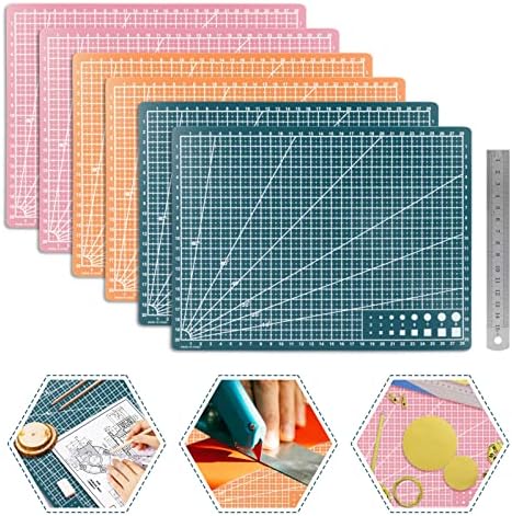 6PCS A4 Cutting Mat, Craft Mat with Marking Guides & Angles, Non-Slip ...