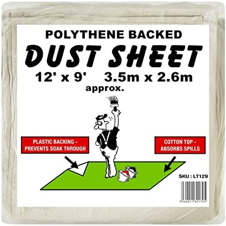 Plastic Backed, Polythene Poly Backed, Laminated Cotton Dust Sheets for ...