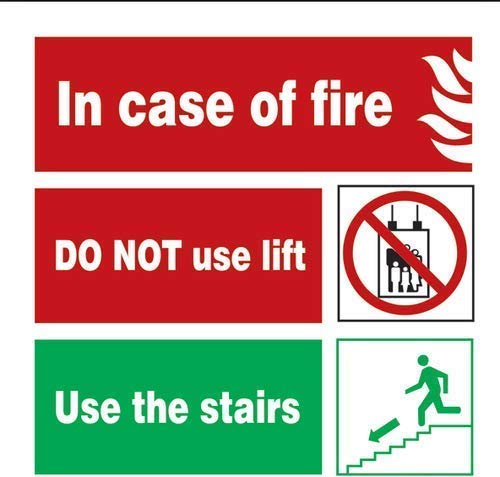 Paper Plane Design in Case of Fire Sign Board for School Office Home ...