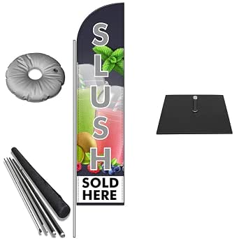 Eclipse Branding SLUSH SOLD HERE Feather Flags | Poles Included with ...