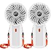 Amazon.com: 2 Pack Portable Handheld Fan, Mini Hand Held Fan, 6-15H ...