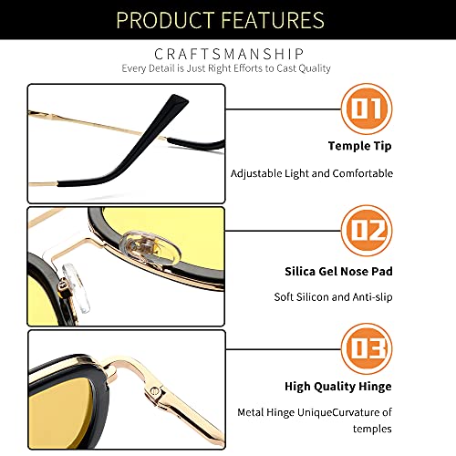 grey jack Metal Edith Polarized Sunglasses for Men Women 1632 - Price ...