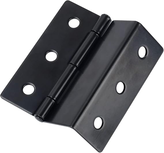 10 Pack 3” Chest Hinges Black, 1/4” Pin Dia, 1/16” Thickness, Swing ...