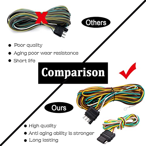Snapklik.com : Seamaka 25ft 4 Wire 4 Pin Flat Wishbond Trailer Wiring ...