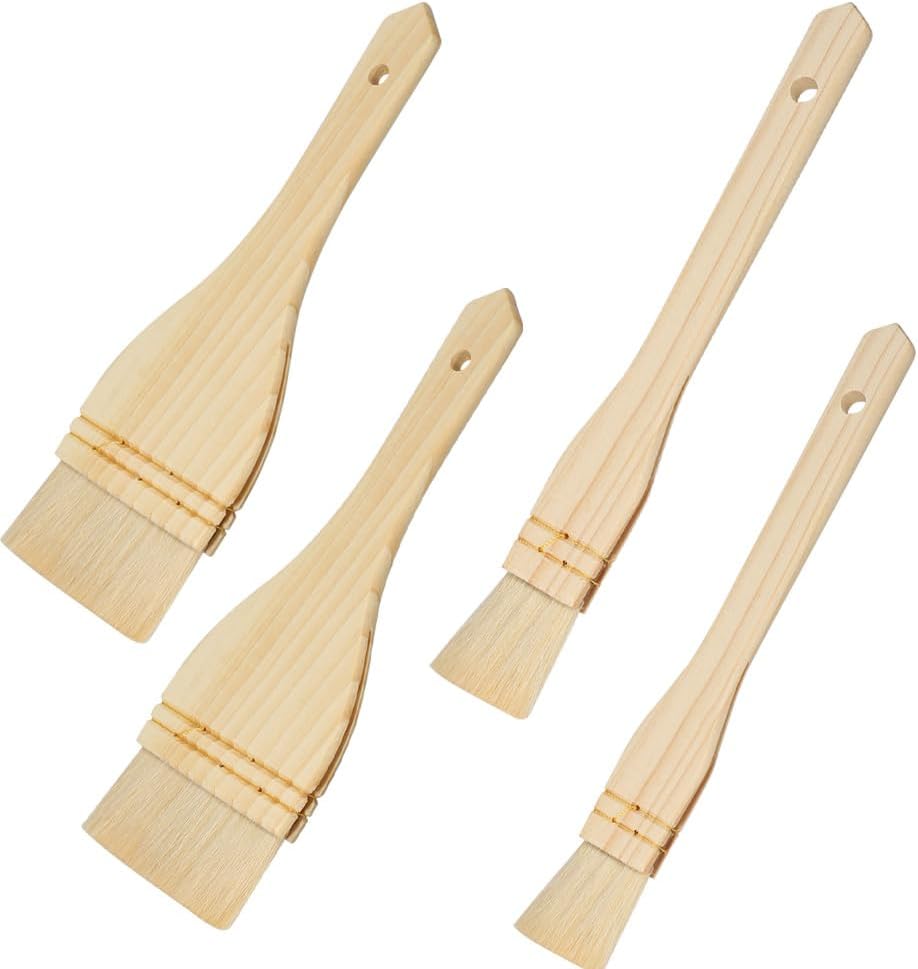 Amazon.com: Pastry Brush Natural Bristle Wooden, MSART Basting/Food ...