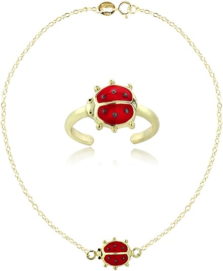 Amazon.com: Hoops & Loops Yellow Gold Flashed Sterling Silver Enamel ...