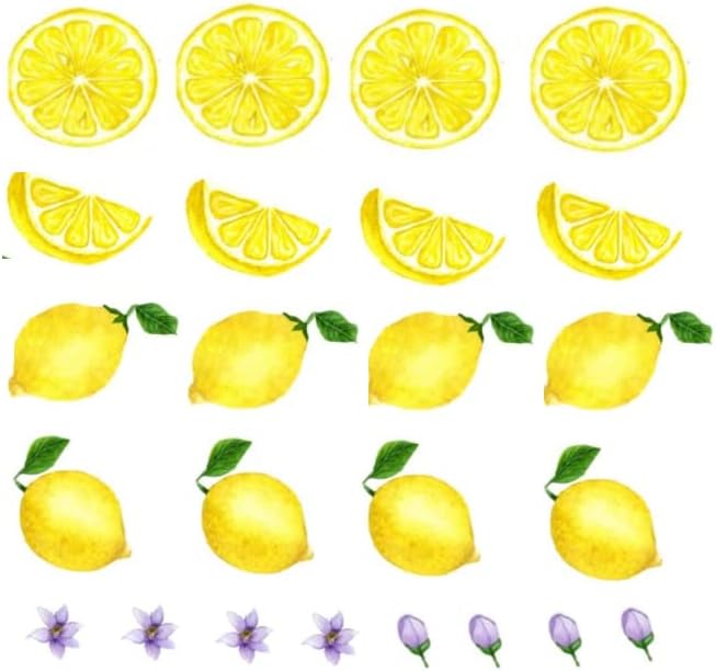 Amazon.com: Supzone Lemon Tree Branch Wall Decals Green Leaves Wall ...