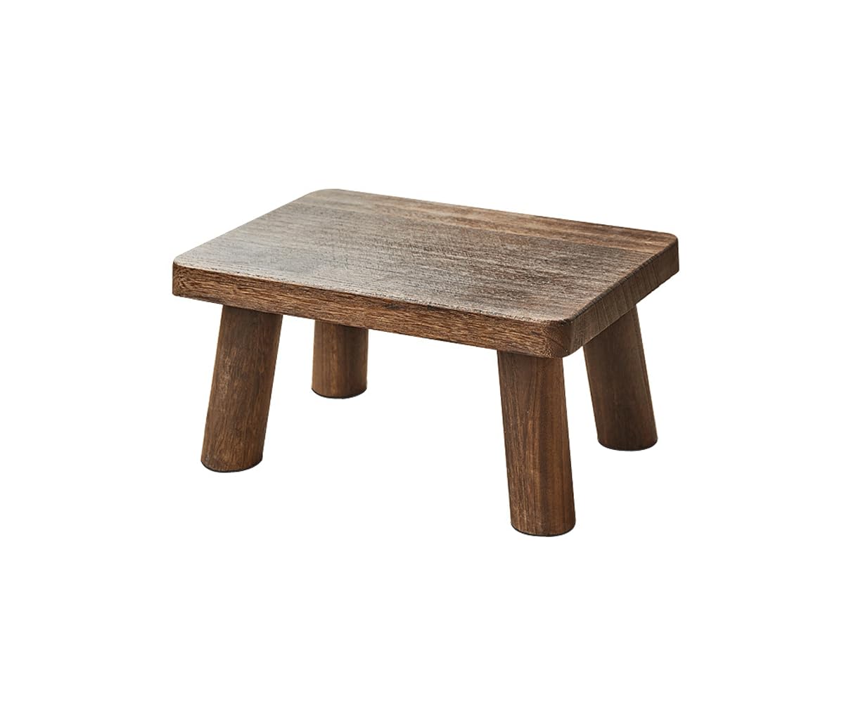 Wood Bed Stool Tung Wood Step Stool With Non-slip Rubber Feet, Small ...