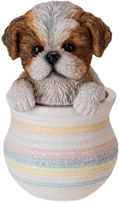 Amazon.com: Pacific Giftware Shih Tzu in Pot, Decorative Statue with ...