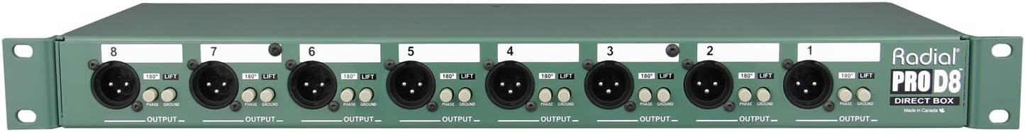 Radial Pro-D8 8-Channel Rackmount DI - DI Box : Amazon.co.uk: Musical ...
