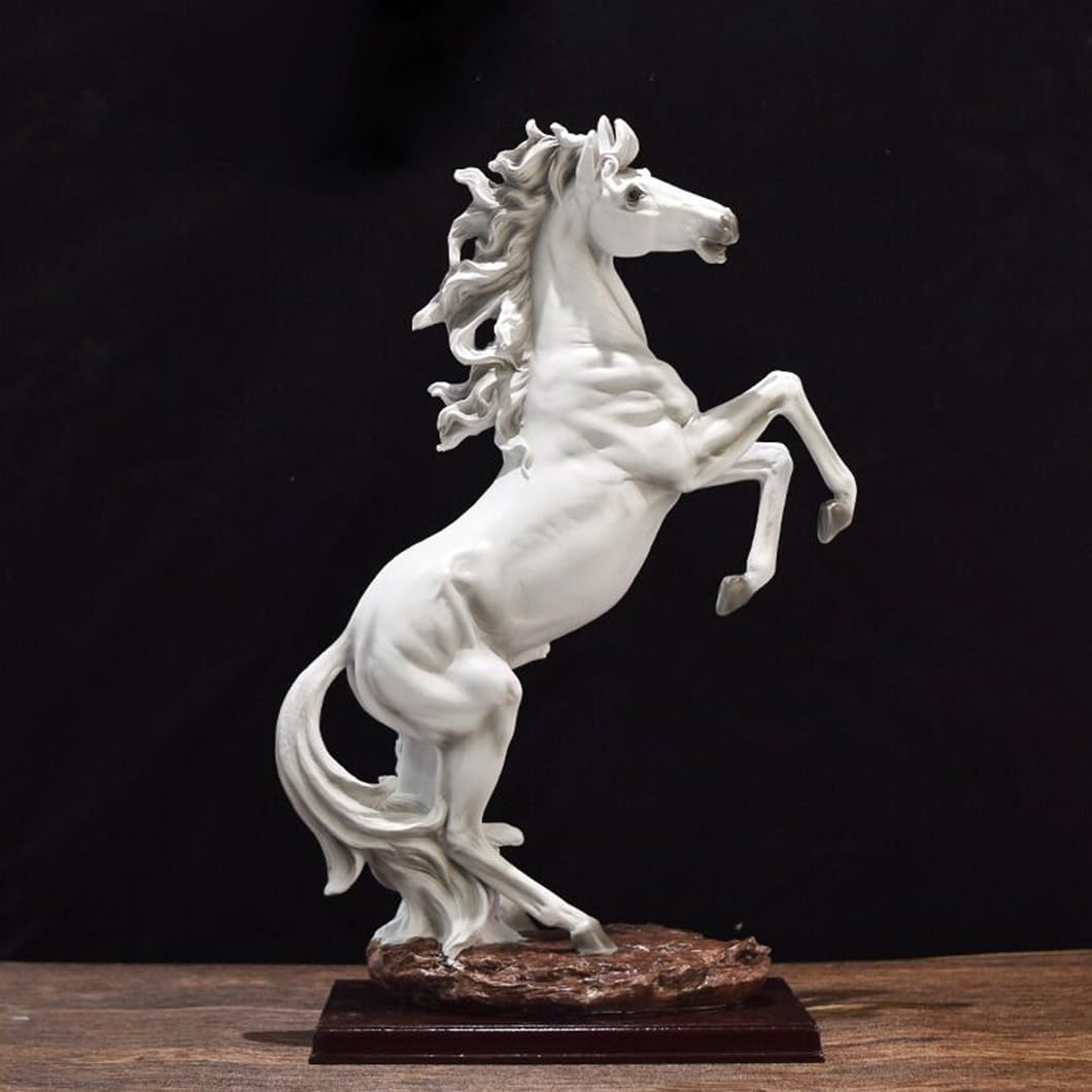 Amazon.com: FUNSXBUG 19 Inch Large Horse Statue Figurines - Resin ...