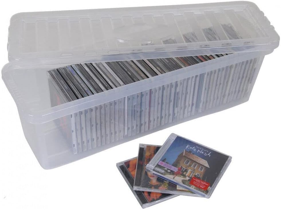 CD Storage plastic Boxes (5 Pack) Holds 52cd's Per Box =260 !! : Amazon ...