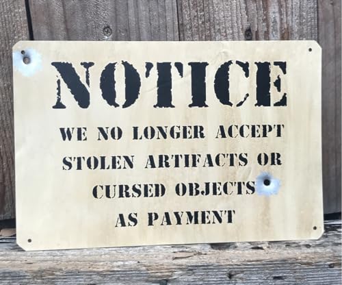 Amazon.com: Cursed Objects Sign: Inspired by Trader Sam's : Home & Kitchen