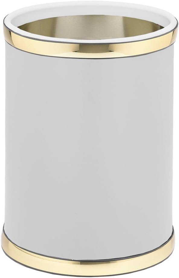 Amazon.com: Kraftware Mylar Brushed Chrome/Brass 13-Inch Oval Waste ...