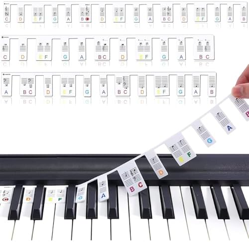 Removable Piano Keyboard Note Labels Piano Notes Guide Labels Silicone ...