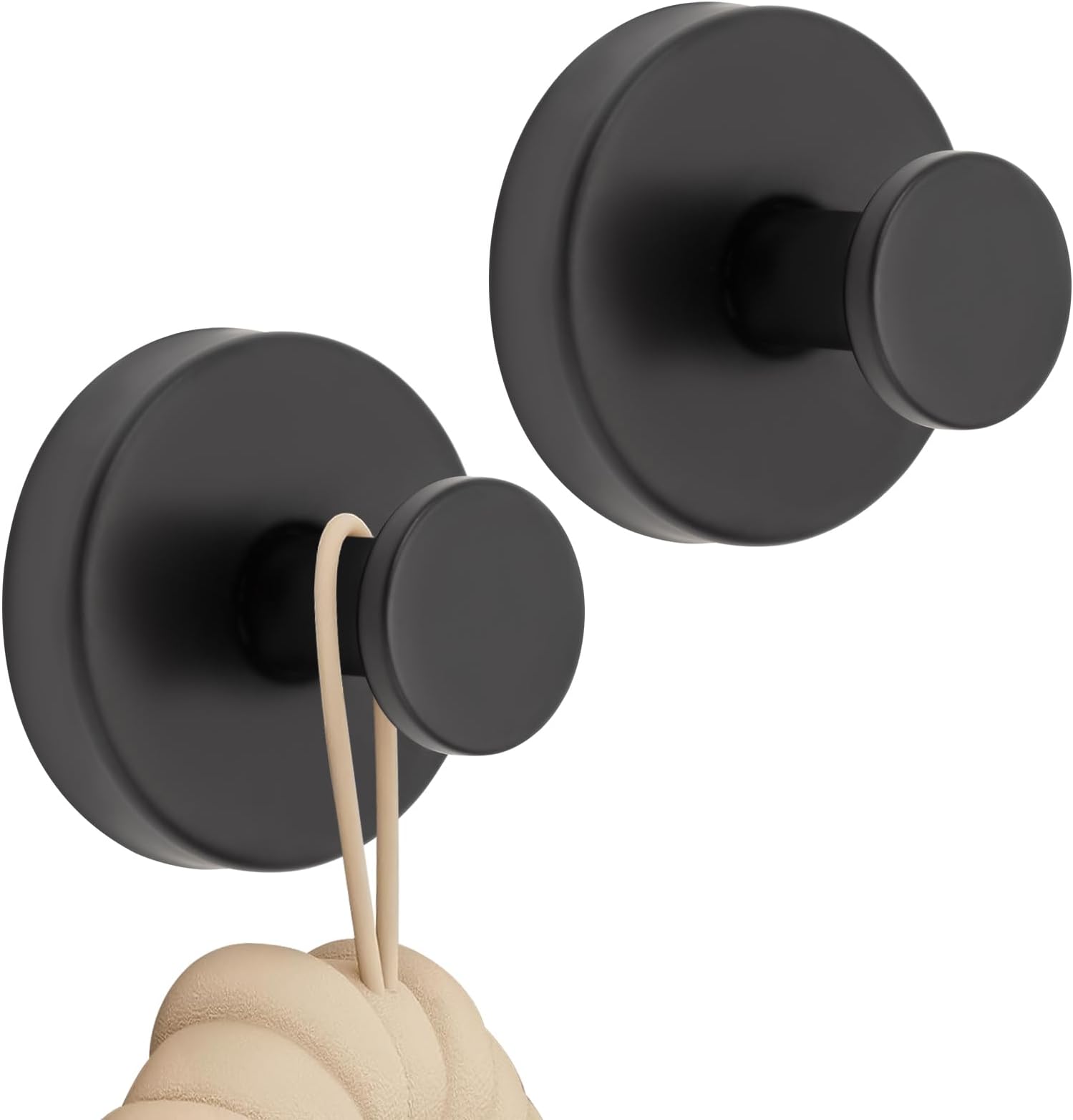 2PCS Stainless Steel Suction Hooks for Bathroom & Shower, Adhesive ...