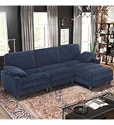 Amazon.com: Hanherry 108” L Shaped Sofa,Sectional Couches for Living ...