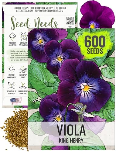 Amazon.com : Seed Needs Viola Seeds for Planting King Henry Violas ...