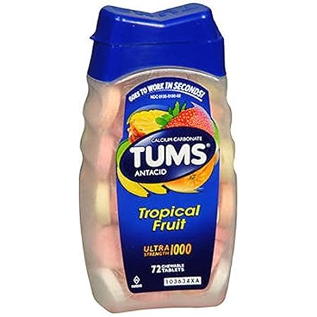 Amazon.com: Tums Ultra 1000 Maximum Strength Tropical Fruit - 72 ...