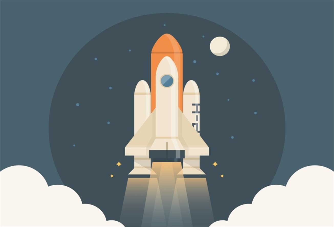 Space Shuttle Launch Cartoon