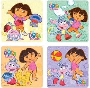Amazon.com: House Brand TY212 Stickers Dora the Explorer 75/Roll : Toys ...