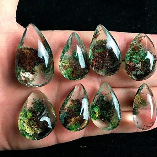 New 4 pcs Natural Green Ghost Phantom Stone Crystal Quartz Gemstone ...