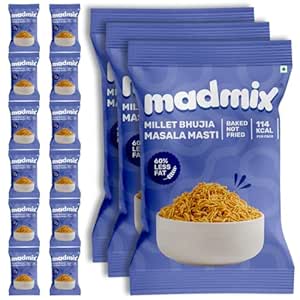 Amazon.com : Madmix Baked Bhujia- Masala Masti | Diabetic Snacks Made ...