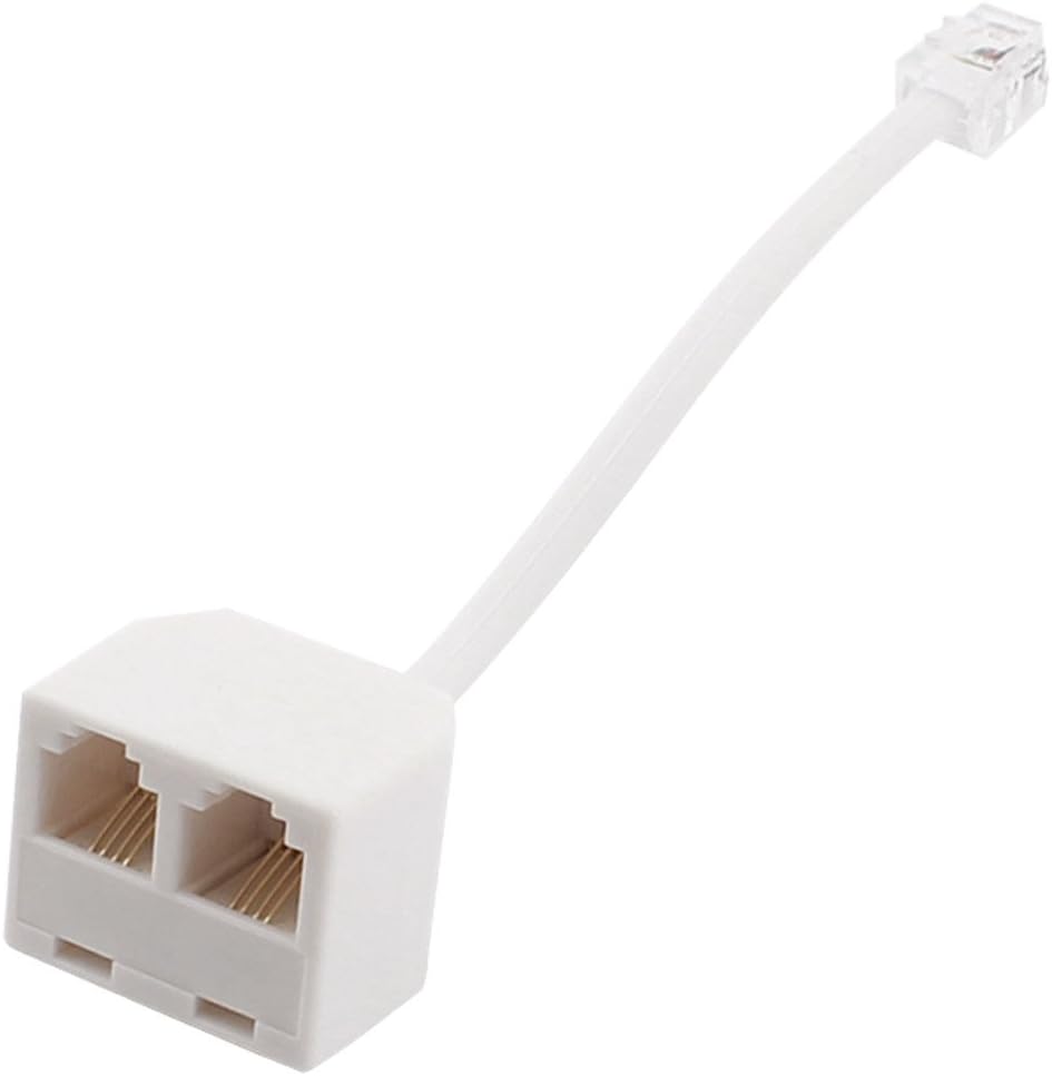 Amazon.com: uxcell Phone Line Splitter, RJ11 6P4C Male to Female Socket ...