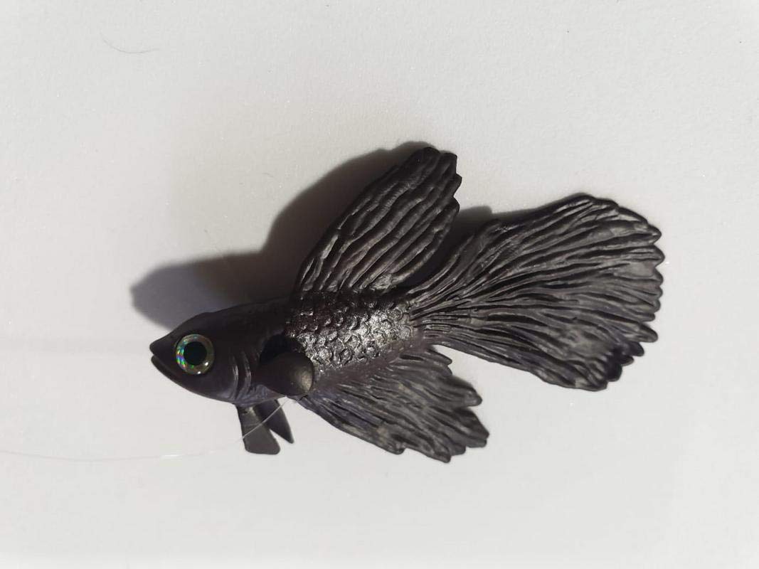 SRI Artificial Soft Silicone Glowing Betta Fish for Fish Tank (Brown ...