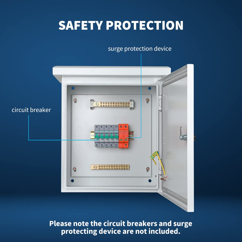 Renogy 5 String PV Combiner Box for On/Off-Grid Solar Panels System, w ...