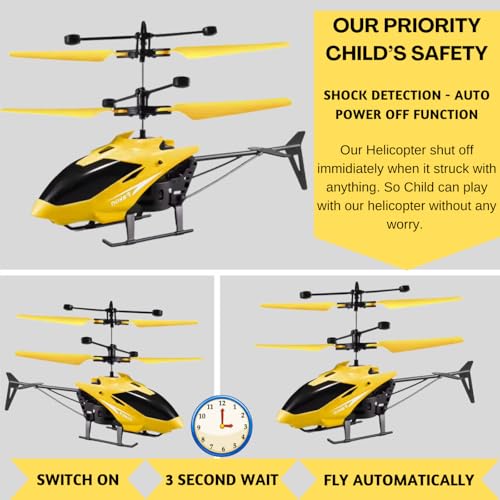 KIDZYMON RC Flying Helicopter with Hand Gravity Sensor, Charging ...