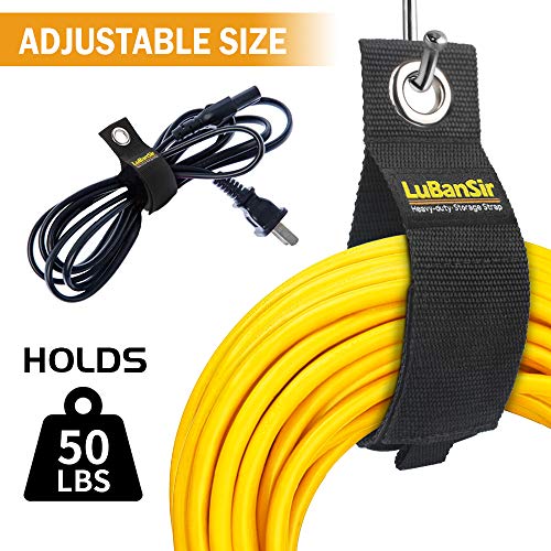 LuBanSir 9 Pack Extension Cord Holder Organizer, Holds 50lbs Heavy Duty ...