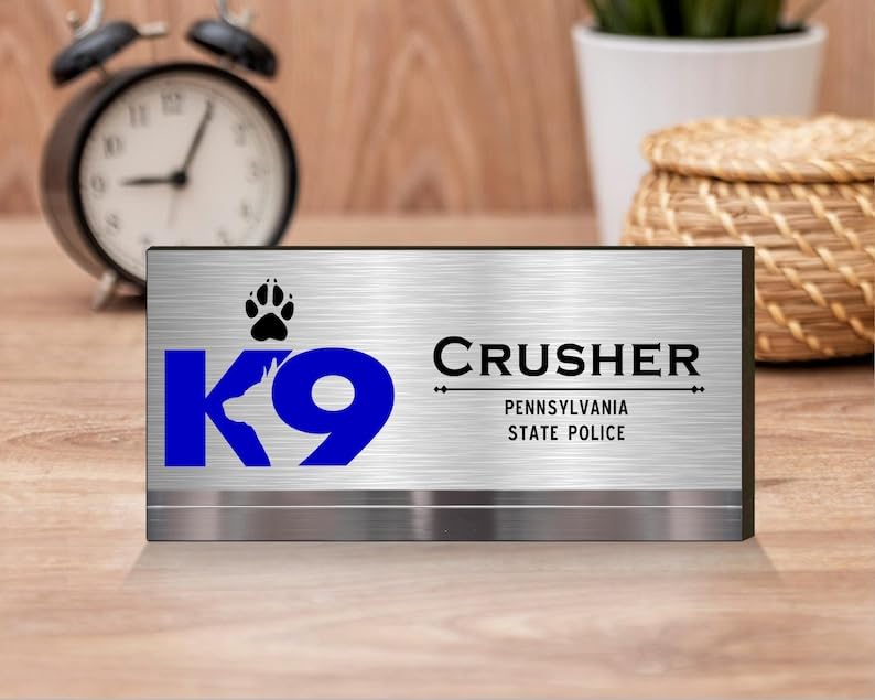 Amazon.com: Personalized Law Enforcement Police Desk Metal Name Plate ...