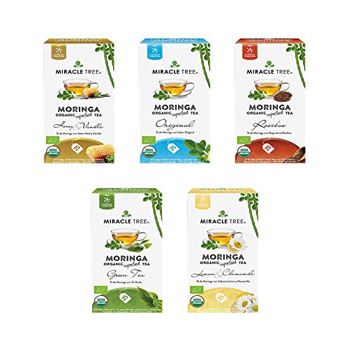 Amazon.com : Miracle Tree - Organic Moringa Superfood Tea, 5 Pack ...