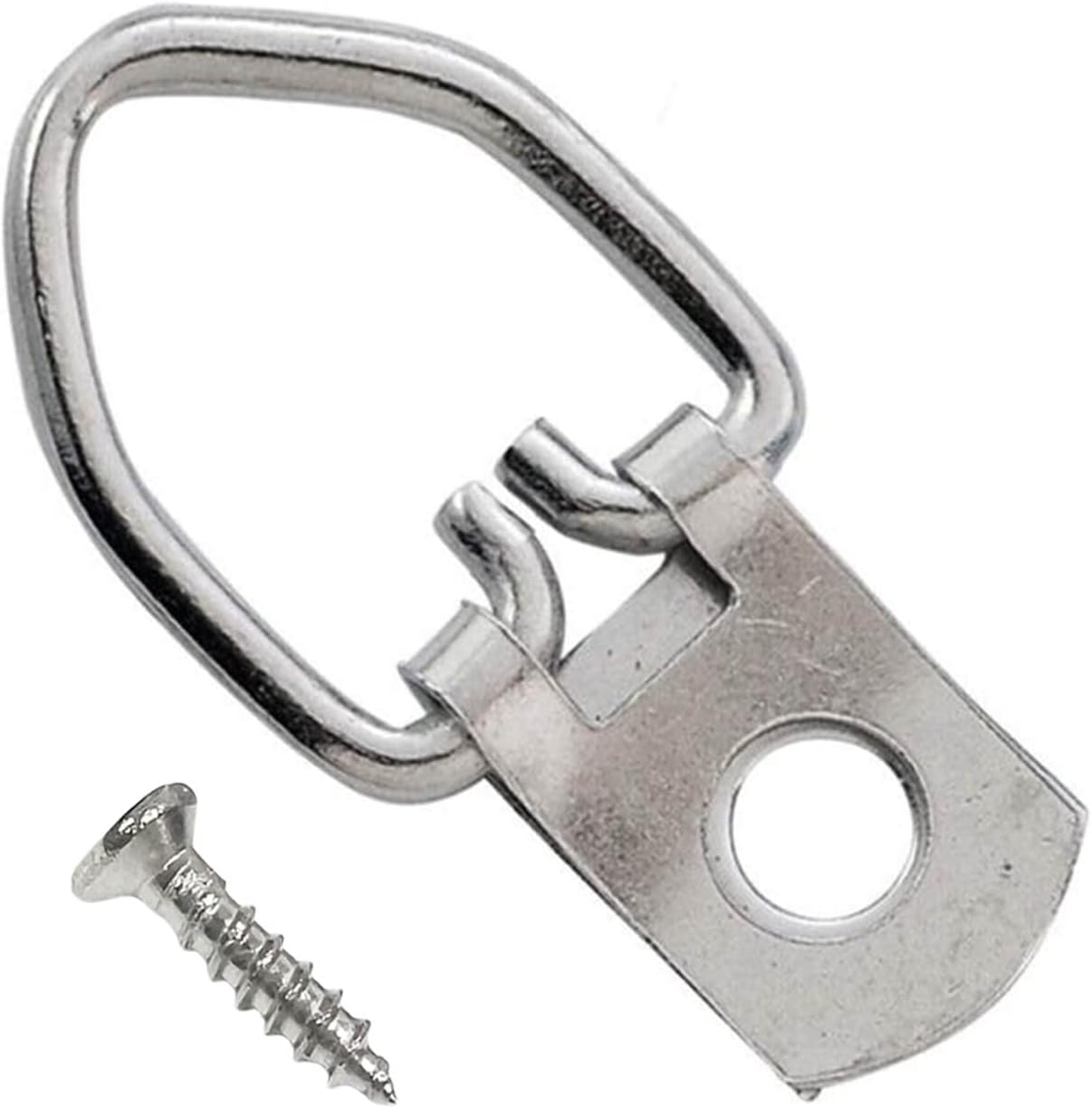 KEILEOHO 200 PCS Heavy Duty D Ring Picture Hangers with 200 PCS Screws ...