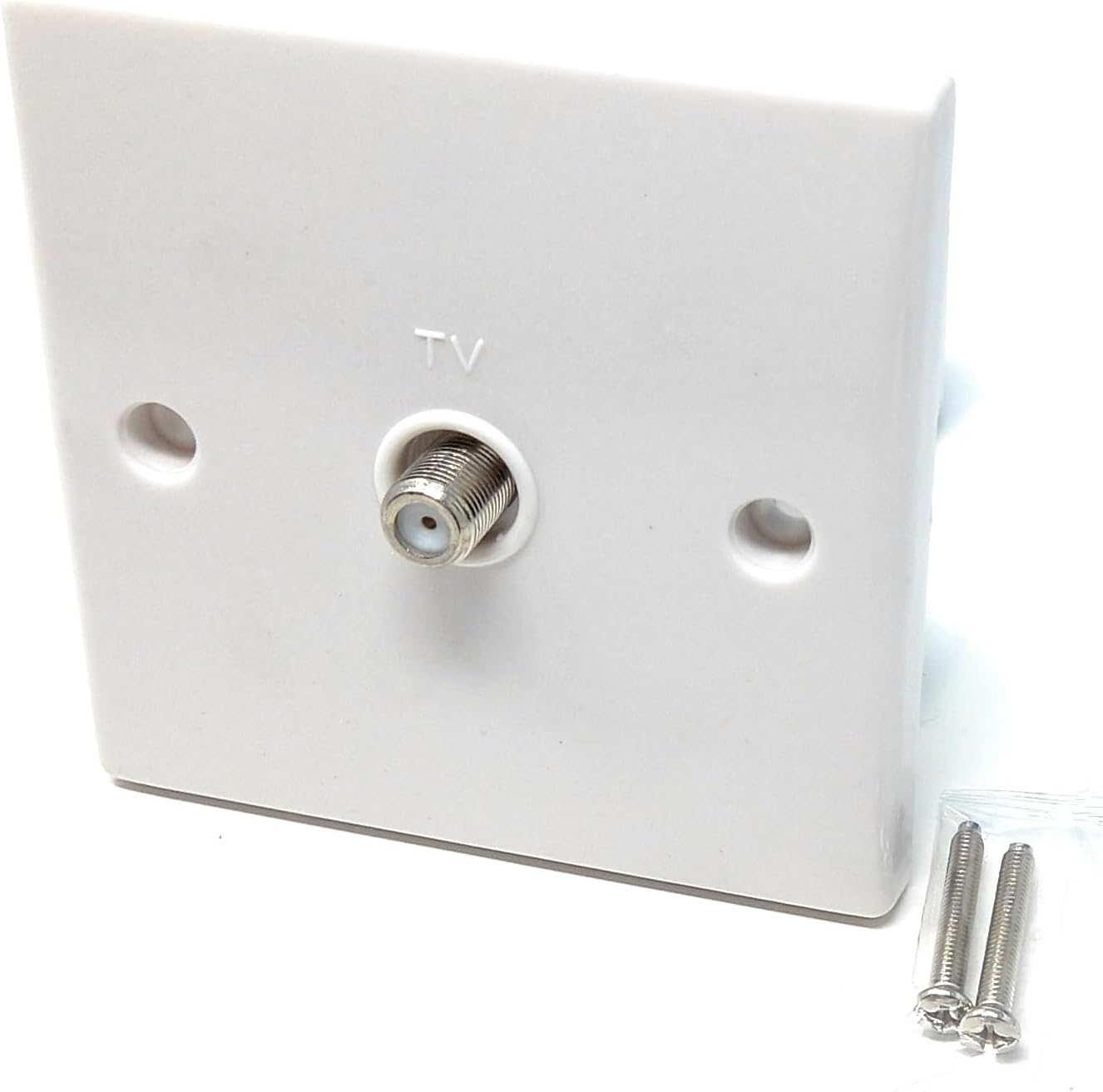 Single Gang TV, Satellite, Radio Outlet Wall Plate Faceplate – F-Type ...