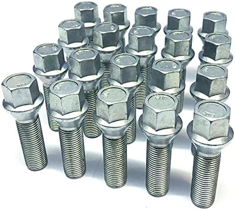 HouYeen 20Pcs M14 X 1.5 Thread Extended 45mm Taper Seat Black Tapered ...